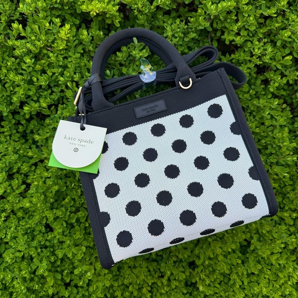 kate spade | Bags | Kate Spade X Target Black And White Polka Dot Tote ...